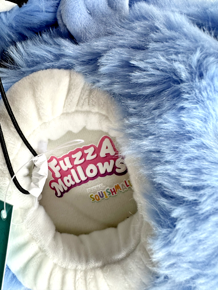SQUISHMALLOW slippers Kids Size 7-8 Fuzz A Mallows Blue Harvey The ...