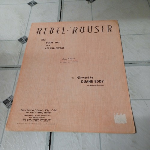 Rebel Rouser By Duane Eddy Vintage Sheet Music | eBay Australia
