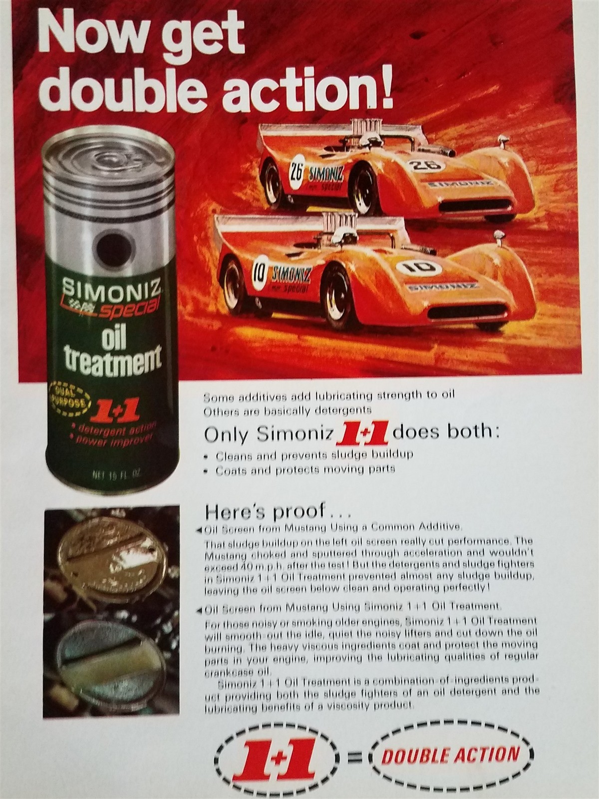 1968 Simoniz Oil Treatment Racing - Original Vintage Full Page Color Ad ...