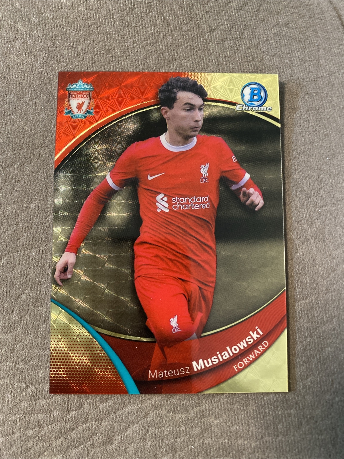 TOPPS CHROME LIVERPOOL 2023 2024 BOWMAN MATEUSZ MUSIALOWSKI ...