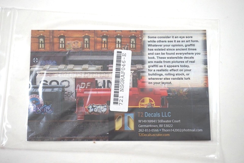 NOS T2 Decals LLC GRAFFITI SET N Scale Decals - NSGRAF046-E | eBay