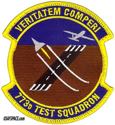 USAF 773 TEST SQUADRON -773 TS- Edwards AFB, CA -ORIGINAL VEL PATCH | eBay