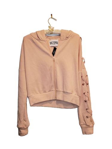 Victoria’s Secret Sport Pink Full Zip Hoodie Gold rivets | eBay