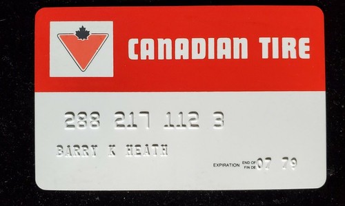 Canadian Tire credit card ~ exp 1979 ~ our# cb334 | eBay
