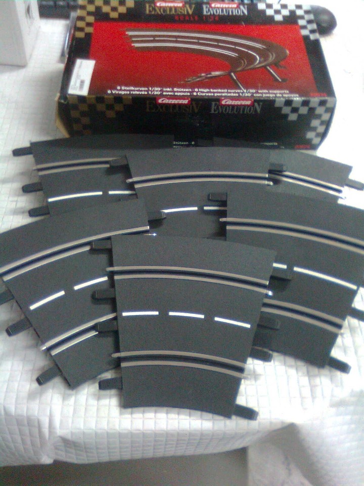 1/32 - 1/24 SCALE CARRERA HIGH BANKED CURVES WITH SUPPORTS X 6 | eBay ...