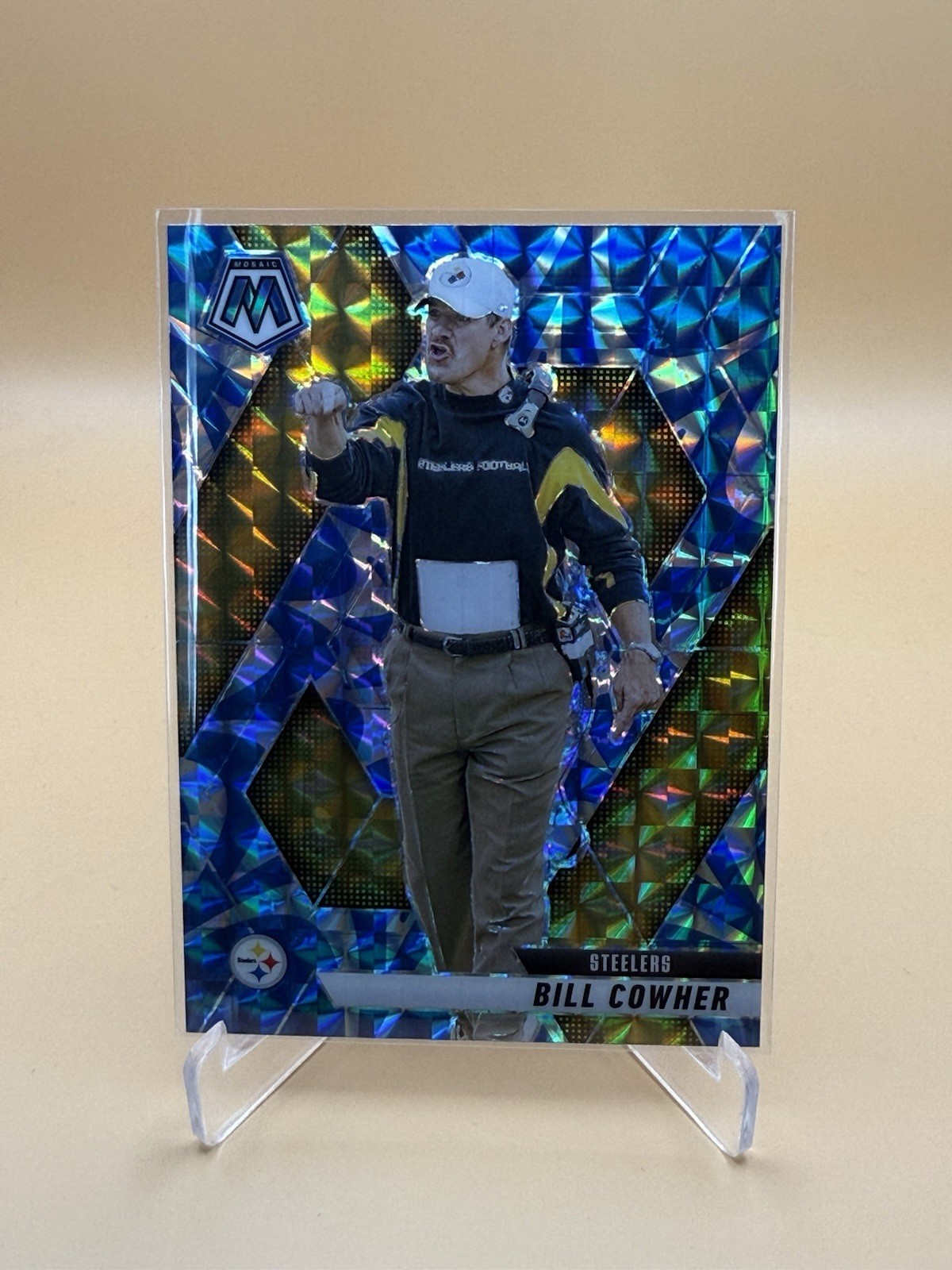 Bill Cowher 2025 Mosaic Blue Reactive Steelers | eBay