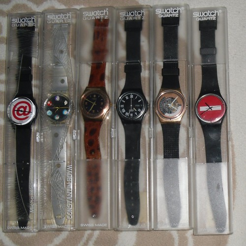 6 Stück original Swatch Uhr Gent Armbanduhr Clock in Swatchschachteln ...