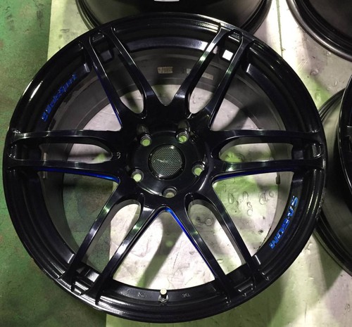 JDM Weds sport Weds Sport SA-60M Black Blue Machining 8.5J +20 9.5J +20 ...