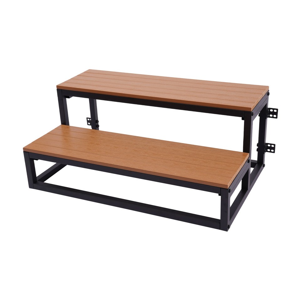 2 Steps Stairs With Handrail Multi Function Garage Stepping Stair ...