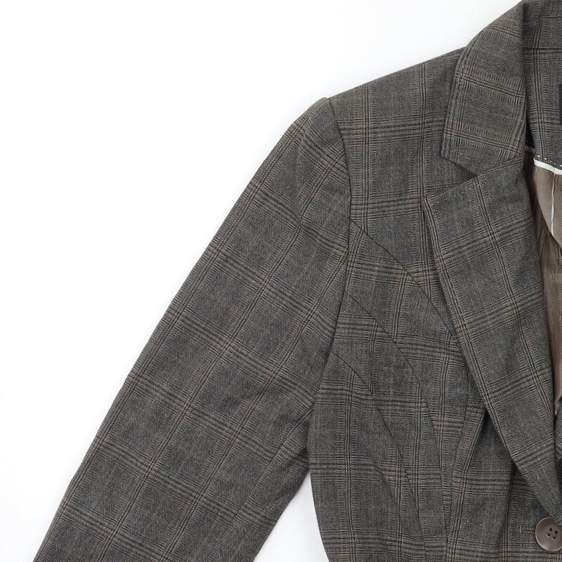 NEXT Womens Grey Check Polyester Blend Suit Jacket Size 8 | eBay UK