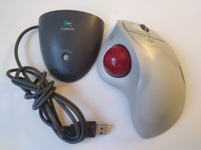 Logitech Cordless Trackman Wheel Mouse and Receiver | eBay