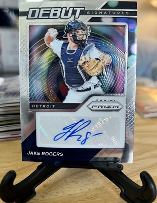 2021 Panini Prizm Baseball Debut Signatures Jake Rogers #DS-JR | eBay