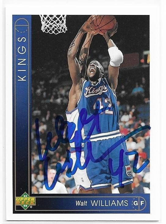 WALT WILLIAMS Autographed Signed 1993-94 Upper Deck card #282 ...