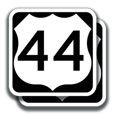 U.S. ROUTE 44 DECAL 2 Stickers Road Sign Bogo Highway Car Truck Bumper ...