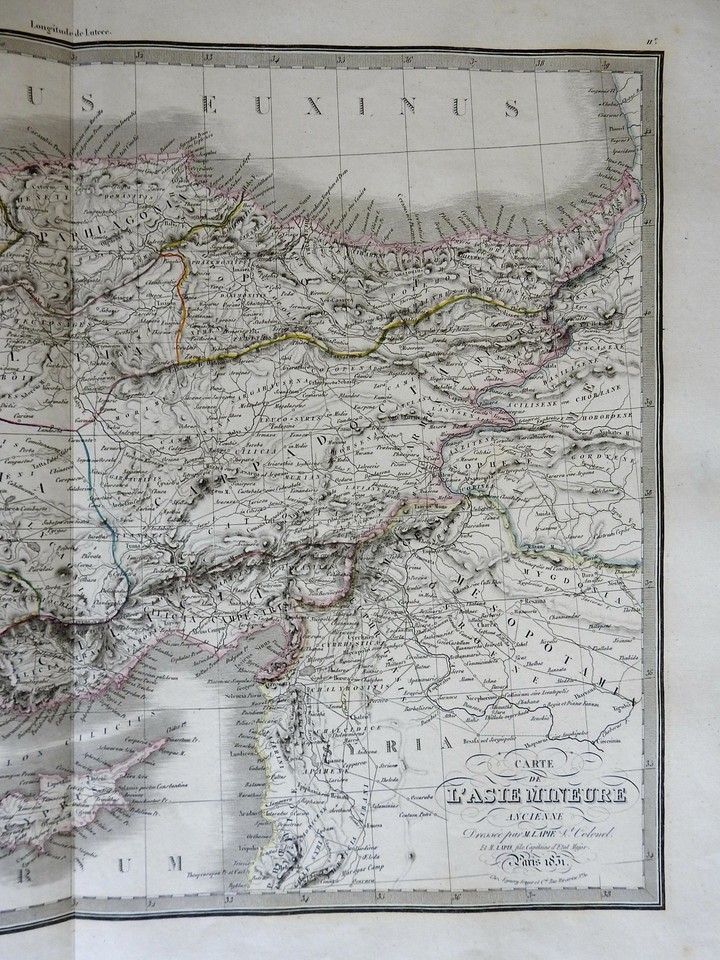 Turkey Ancient Anatolia Asia Minor Cappadocia Phrygia Lydia 1832 Lapie ...