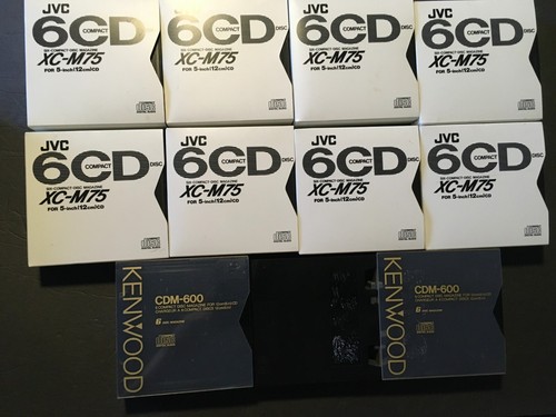 Lot Of 11 - 6 Disc Compact Magazine 8 JVC With Sleeves 3 Kenwood 2 With ...