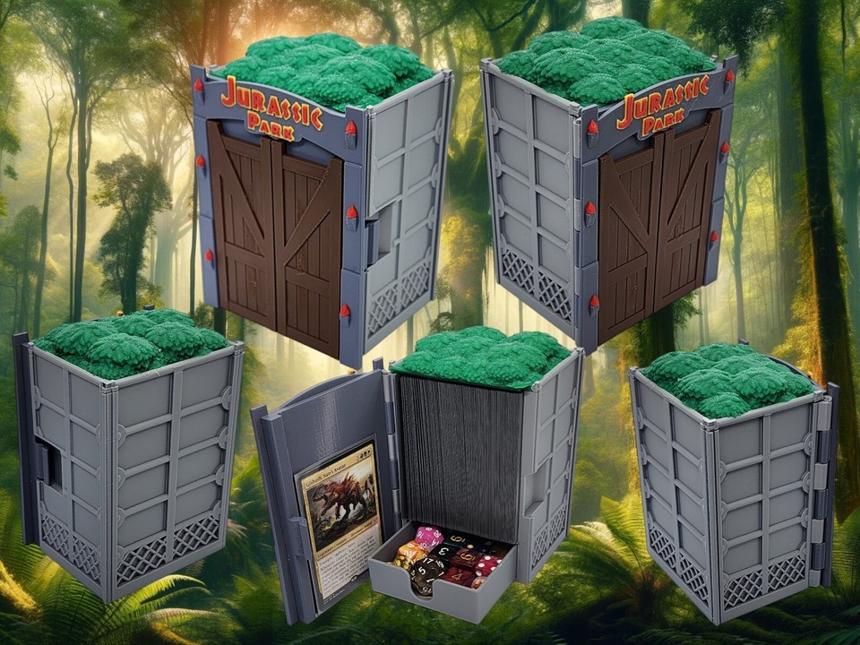 MTG Jurassic Park Deck box for EDH | Dinosaur | Commander | Magic the ...