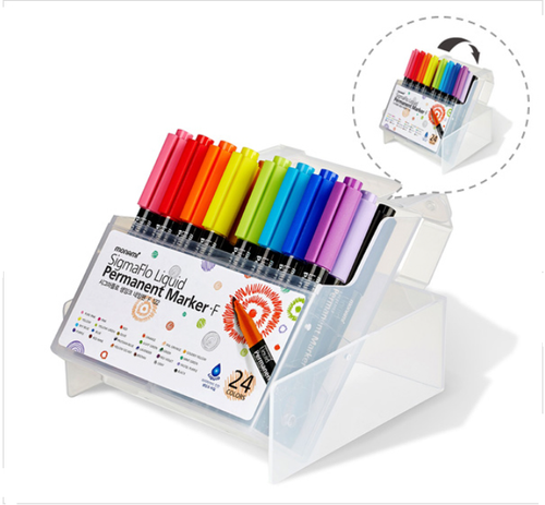 Monami SigmaFlo Liquid Permanent Marker 1mm Fine 24 Color Set | eBay