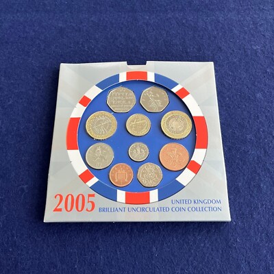 2005 ROYAL MINT ANNUAL COIN SET X10 COINS NEW UNITED KINGDOM ...