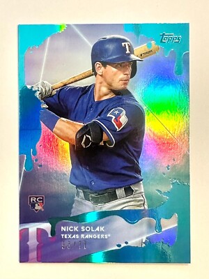 Nick Solak 2020 Topps X Aoki Blue Frosting Rainbow foil RC #/77 SP NM ...