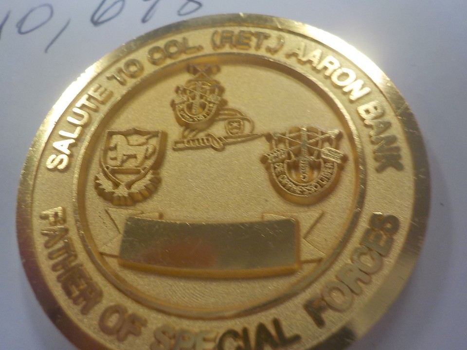 P-10,698 Salute to Col. Aaron Banks ret. Father of special forces | eBay