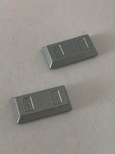 LEGO parts 99563 (2pcs) Minifigure, Utensil Ingot Bar Gold | eBay