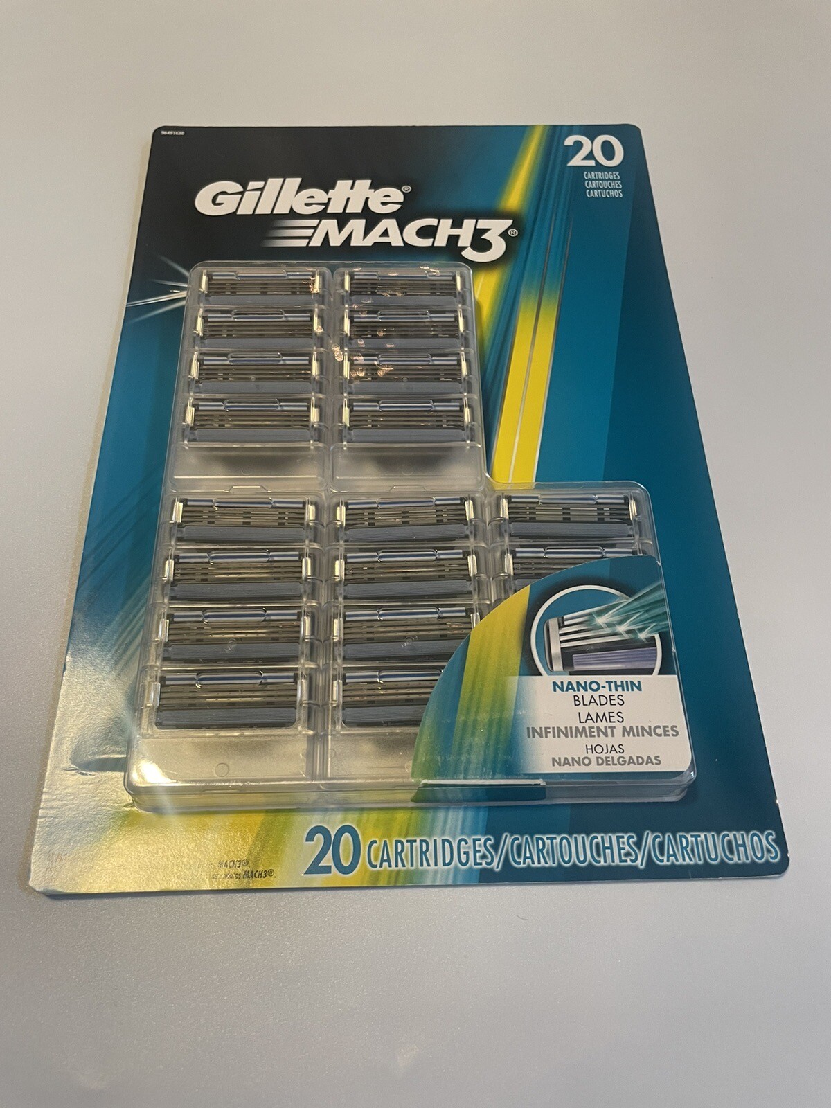 Gillette Mach 3 Razor Blade Refills 20 Cartridges Mach3 for sale online ...
