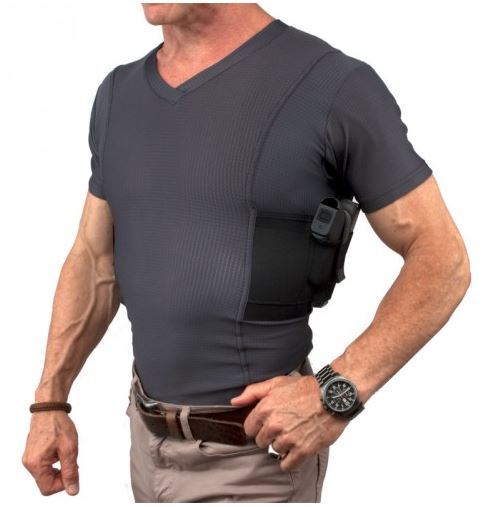 UNDERTECH Undercover Men's Concealed Carry Coolux Mesh V-neck Tee 4032 ...