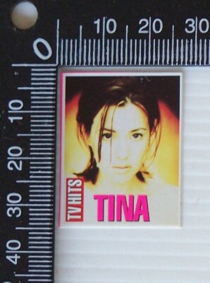 VINTAGE 90s TINA ARENA TV HITS MAGAZINE MUSIC FAN ALBUM PROMO STICKER ...