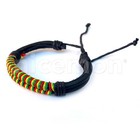 Rasta Corded Bracelet Wrist Band Hippie Hawaii Negril Dub Ras Reggae ...