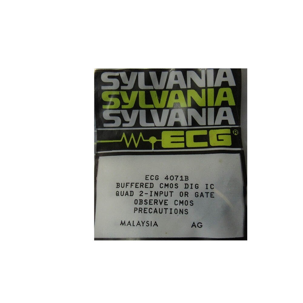 Integrated Circuit Sylvania Ecg 4071B Buffered CMOS Dig Ic Quad 2-INPUT ...