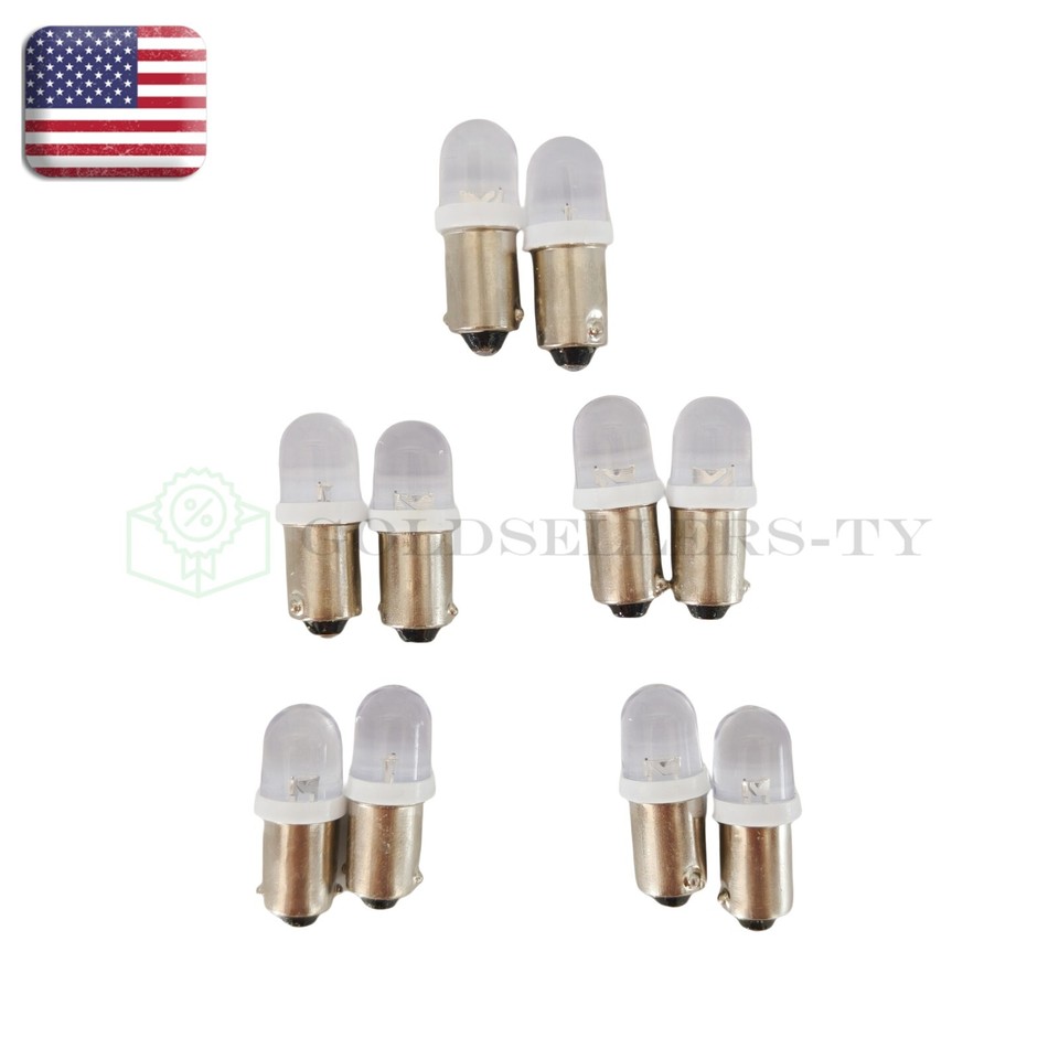 10x Super White BA9S LED Interior Instrument Panel Dash Map Light Bulb ...