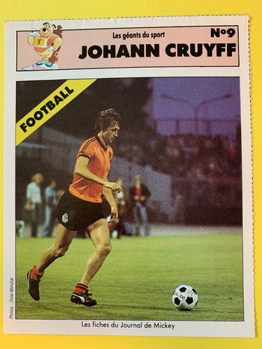 FOOTBALL STAR JOHANN CRUYFF RARE VINTAGE COLLECTOR 90s ROOKIE CARD ...