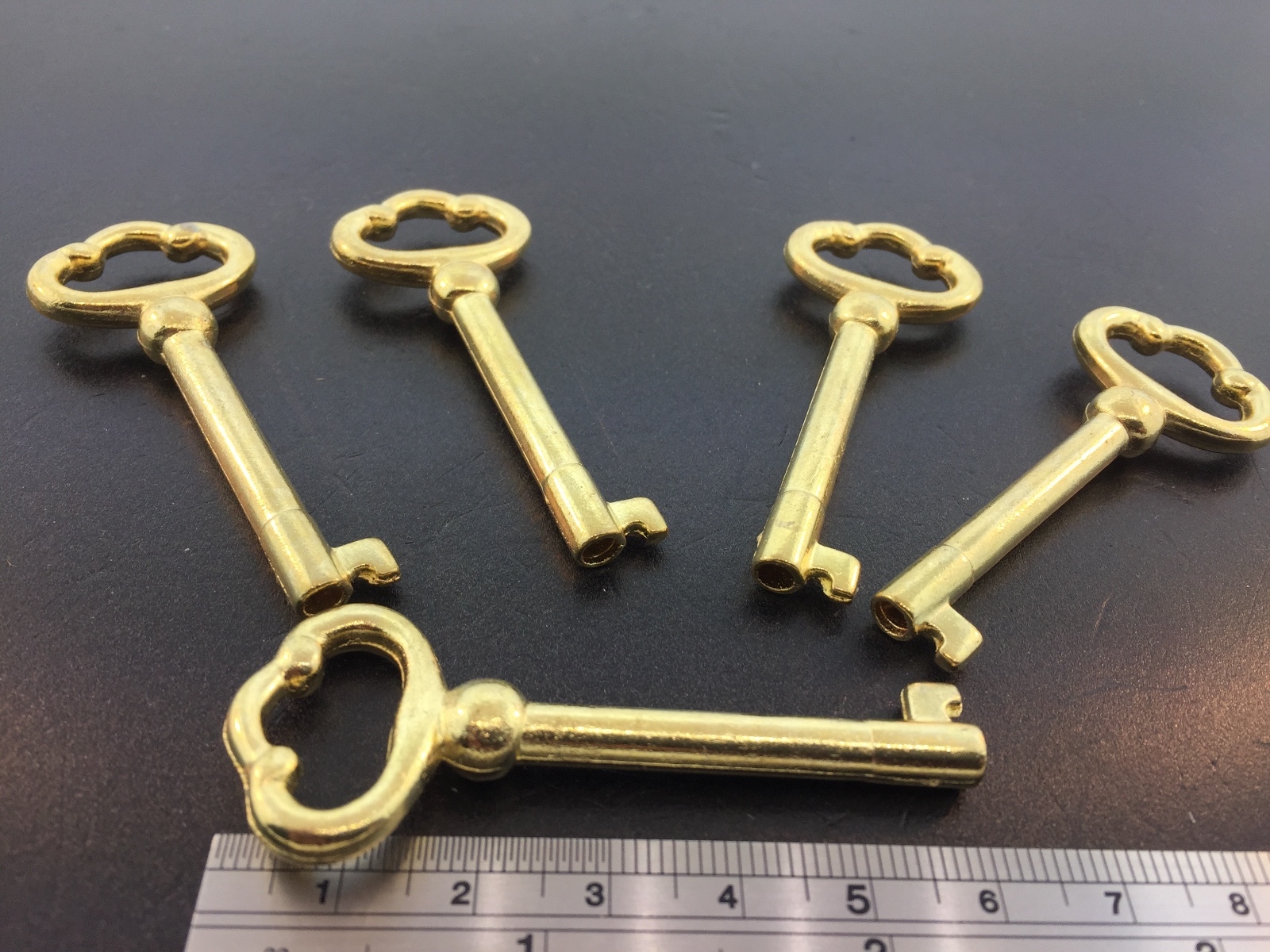 Grandfather clock door key or Curio cabinet set of 5 Brass Finish | eBay