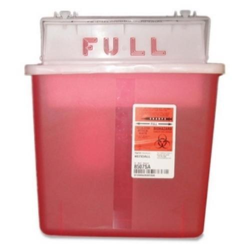 Covidien 5 Qt Sharps Container - 1.25 Gal Capacity - Rectangular - 11 ...