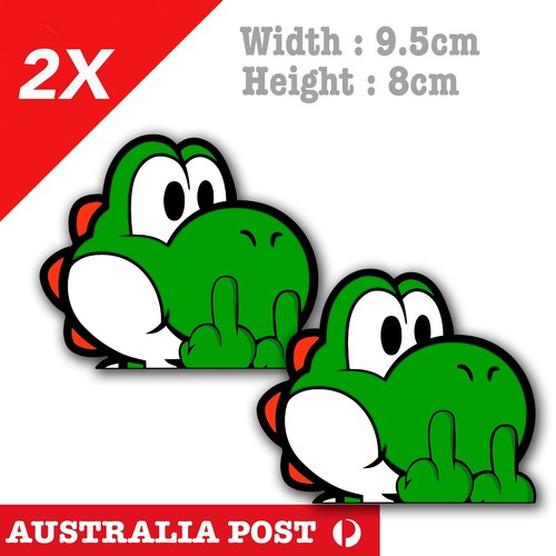 Super Mario YOSHI middle Finger Funny Car Window Stickers | eBay Australia