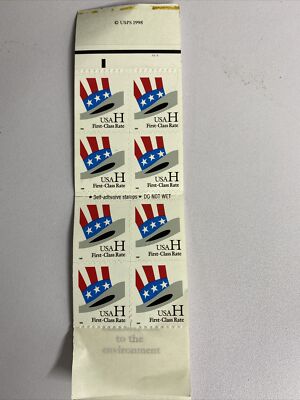 Scott # 3269-USA "H" First Class Rate - Booklet of (8) USA "H" Stamps ...