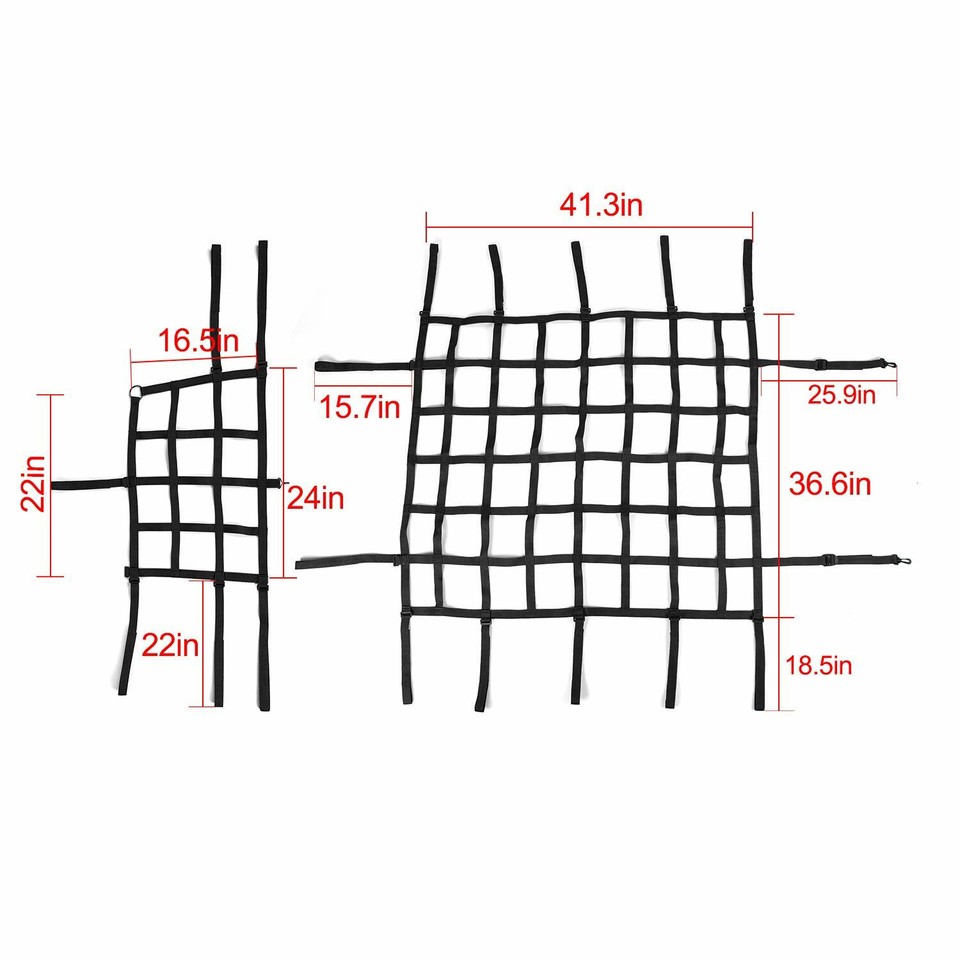 Mesh Roof Restraint Protective Cargo Trunk Net for Jeep Wrangler TJ ...