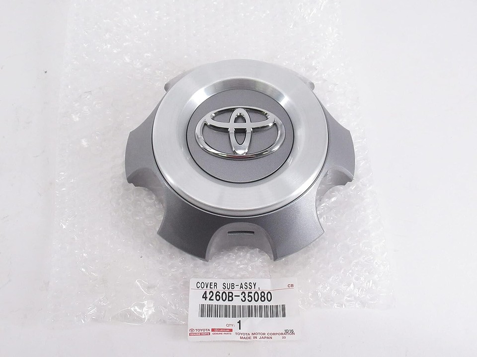 TOYOTA 4260B-35080 Genuine OEM 14-16 4RUNNER Trail Silver Wheel Center ...
