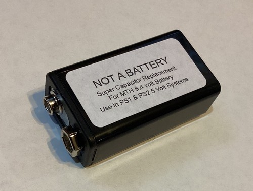 MTH BCR 9 Volt Battery Super Capacitor Replacement PS1 & Early PS2 8.4 ...
