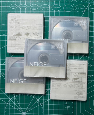 New Sealed Sony Recordable MiniDisc 5 Pack Neige 74 Minutes Made In ...
