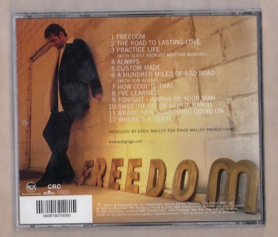 ANDY GRIGGS cd FREEDOM - 13 TRACKS | eBay