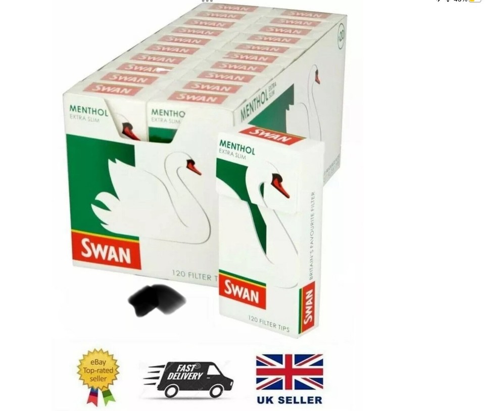 20 Swan menthol filter Tips ,Extra Slim swan ,ultra swan ,cool swan ...