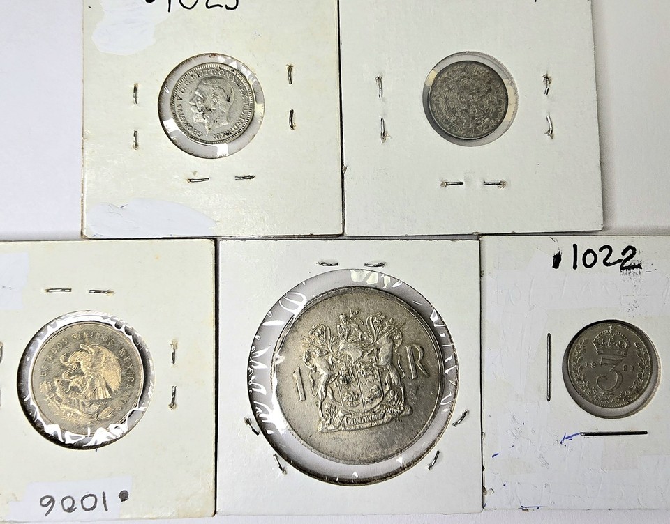Lot of 5 World Silver Coins. - Nice Variety - Start Price Is under ...
