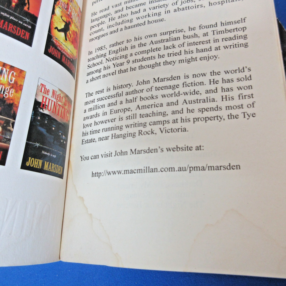 The Tomorrow Series John Marsden Tomorrow When the War Began Complete ...