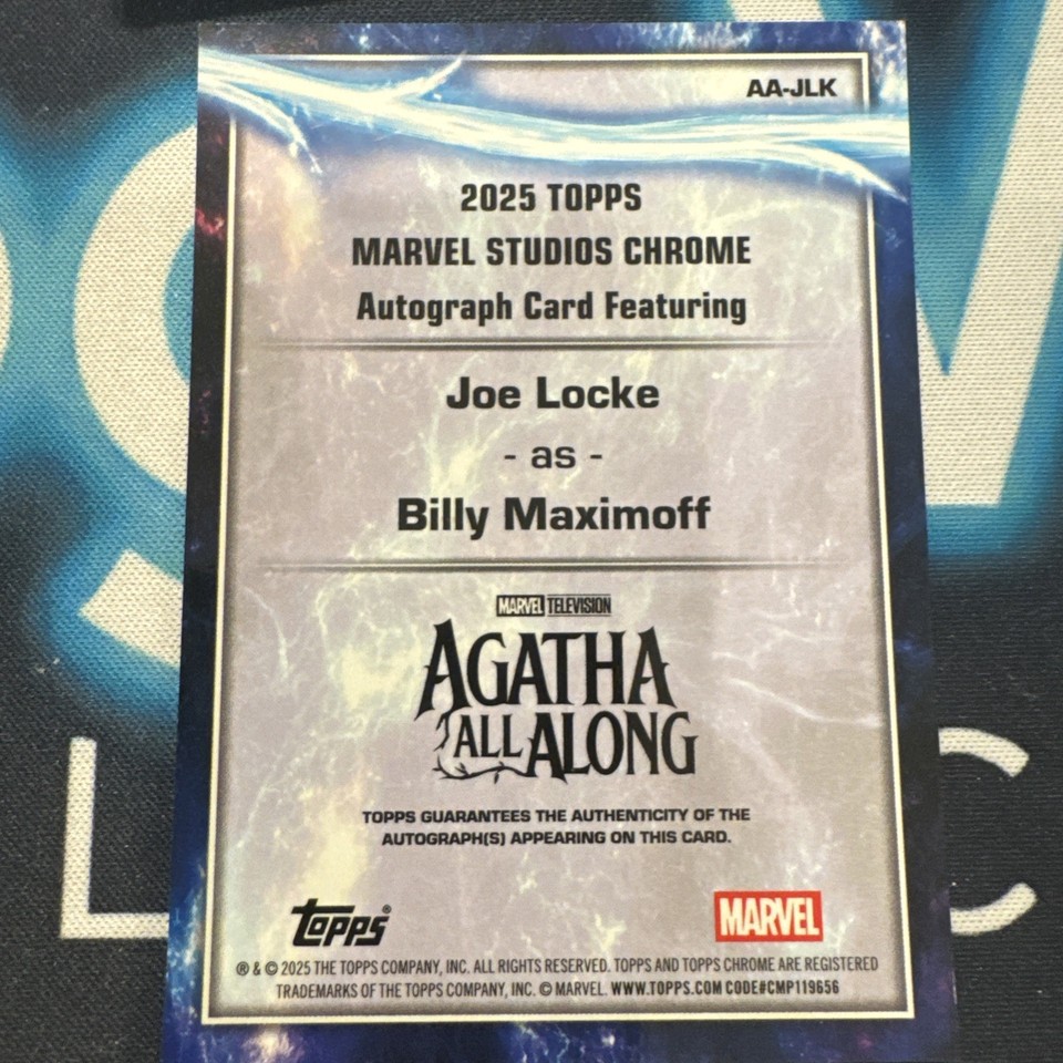 2025 Topps Chrome Marvel Studios - Joe Locke as Billy Maximoff - Auto ...