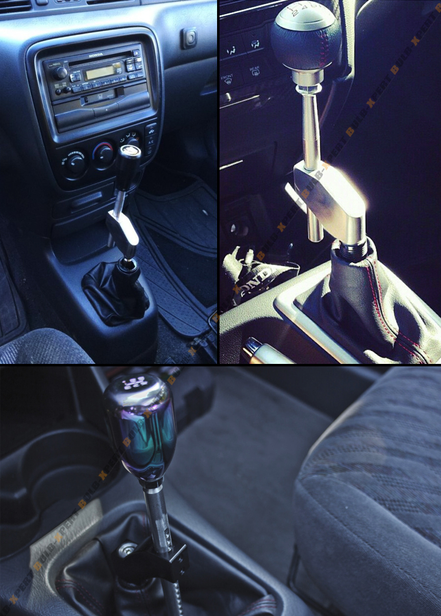 FOR 1988-2000 HONDA CIVIC BLACK DUAL BEND ADJUSTABLE HEIGHT EXTEND ...