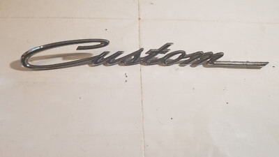 Original 1967 Ford Custom Script Fender Emblem C7AB-16098-C Qty 1 | eBay