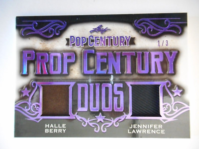 Jennifer Lawrence & Halle Berry 2021 Leaf POP CENTURY DUOS Worn Card ...