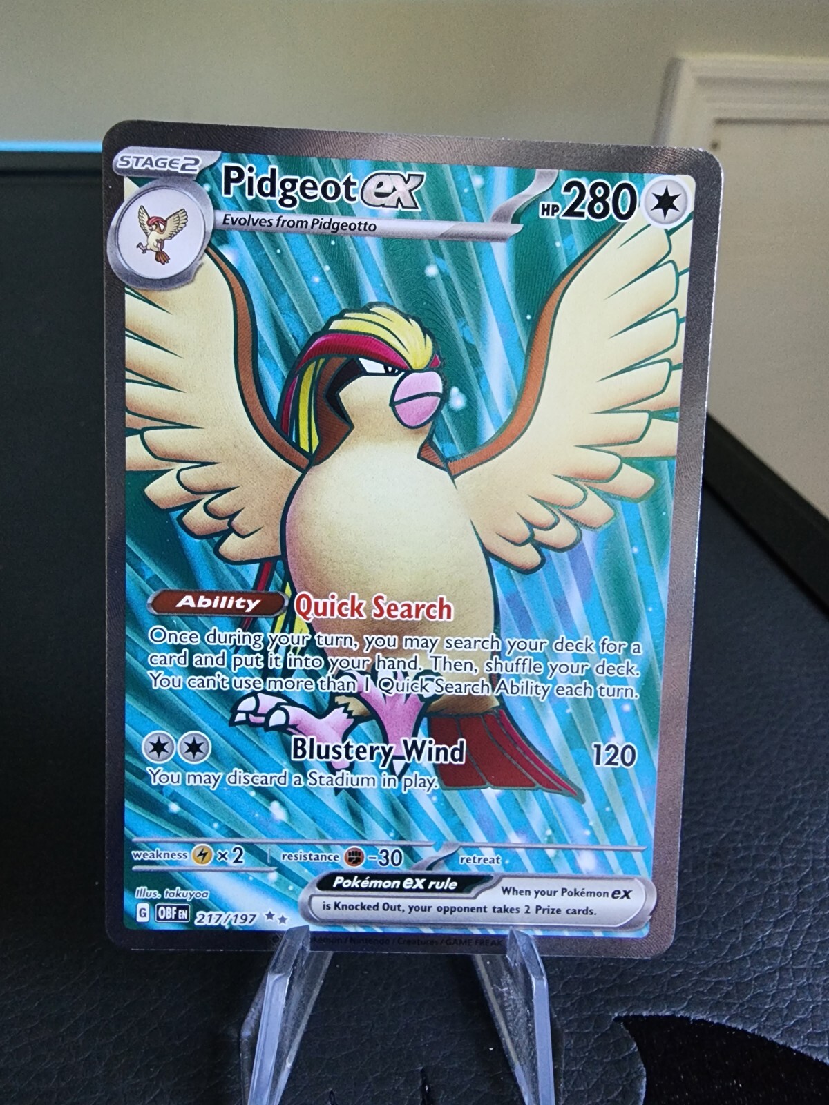 Pokémon TCG Pidgeot ex SV03: Obsidian Flames 217/197 Holo Ultra Rare | eBay